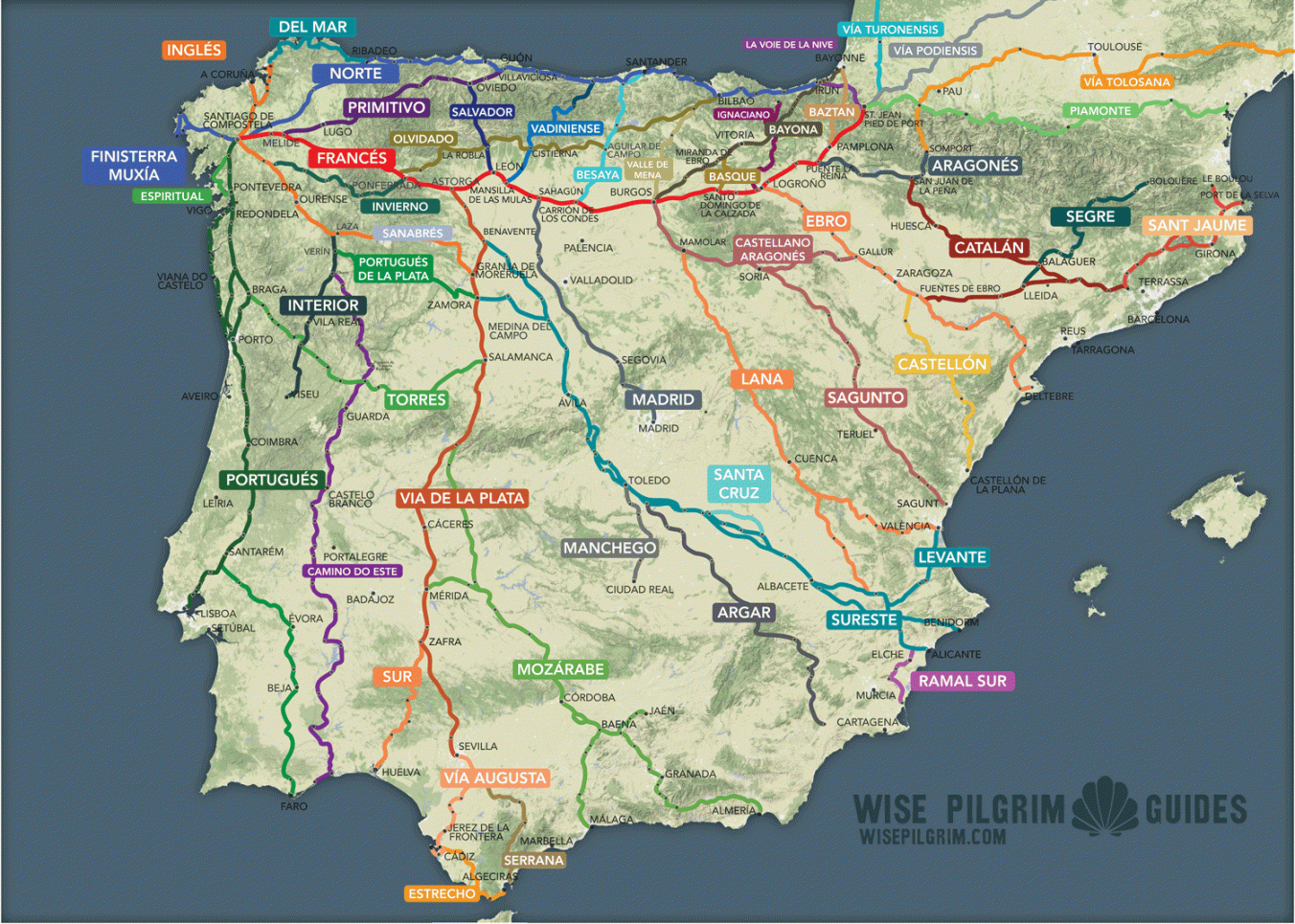 The Wise Pilgrim Camino Map | The Camino Provides